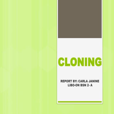 CLONING.pptxfnkjfkhwefkhfklhwekjfjehkdjj | PPT