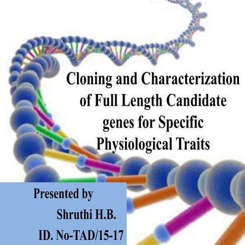 Cloning and characterization of full length candidate genes | PPTX