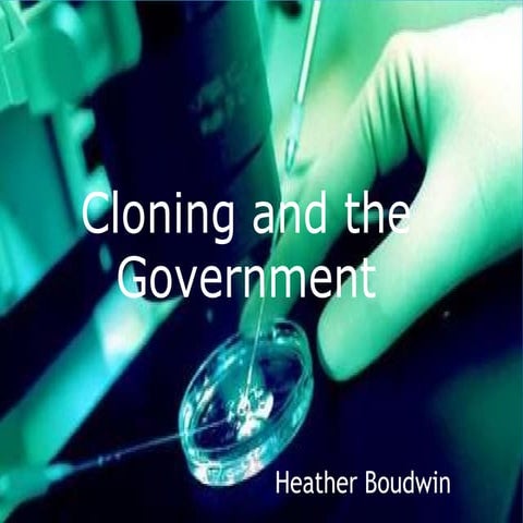 Cloning And The Government | PPT