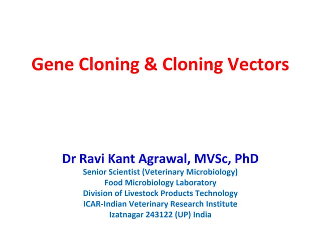 pUC Vectors - pUC 8,18,19 Microbial biotechnology | PPTX