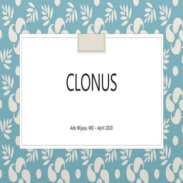 Clonus | PPTX