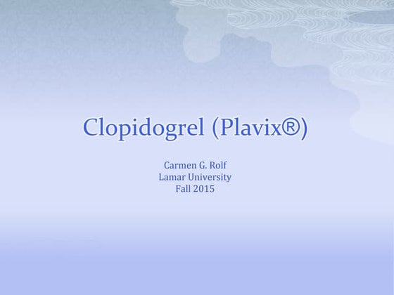 Clopidogrel | PPT