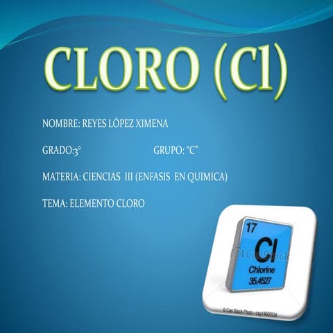 Cloro Elemento Quimico
