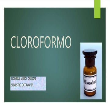 Cloroformo | PPTX