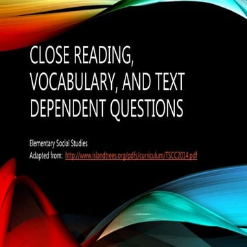 Close Reading Template