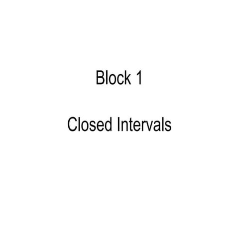 Closed intervals | PPT