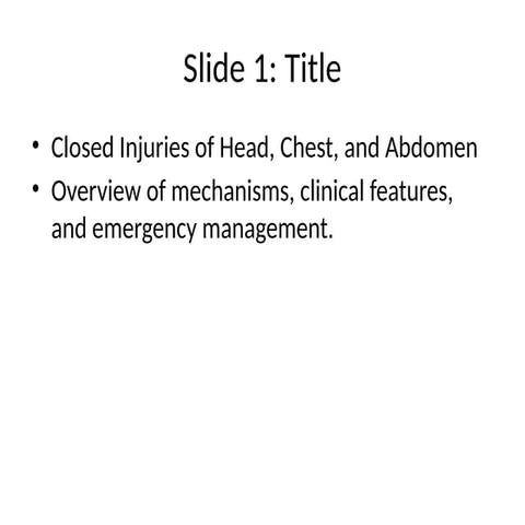 Chapter 13 Chest, Abdominal, and Pelvic Injuries | PPTX