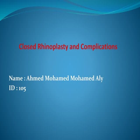 Closed rhinoplasty | PPT