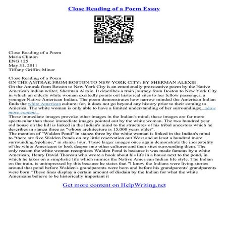 Close Reading Essay Examples | PDF