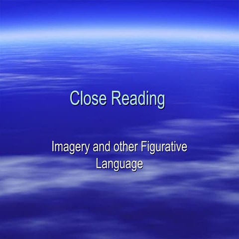 Close reading figurative language | PPT