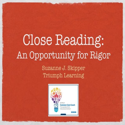 CommonCore.com - Close Reading Skills | PPT