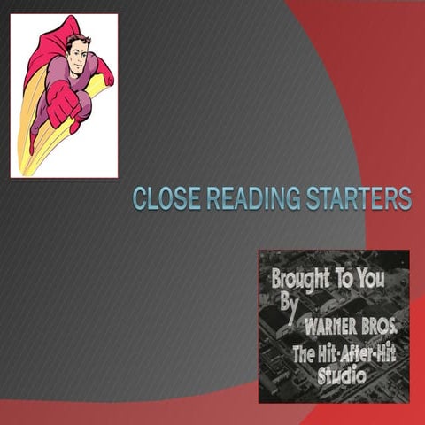 Close Reading Starters | PPT