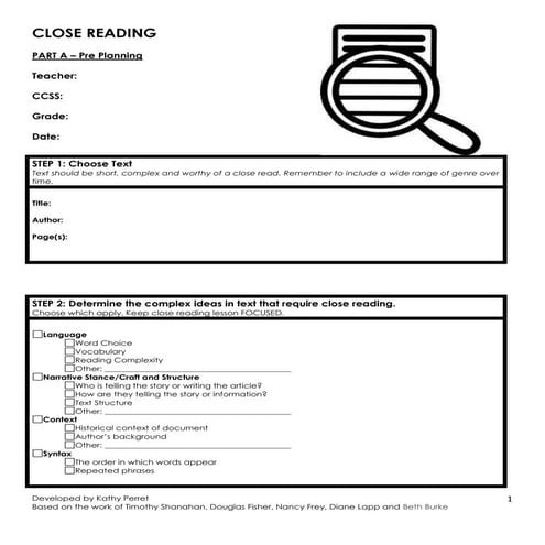Close reading moves