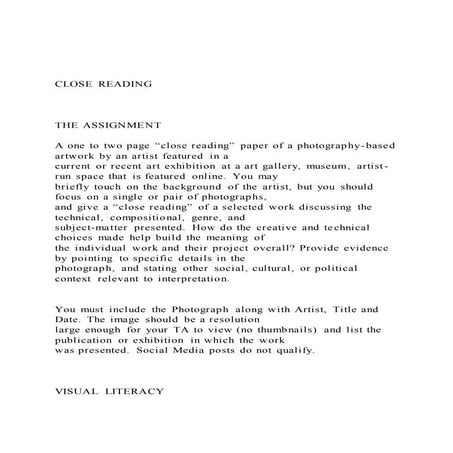 Photography Analysis Support Sheet | PPT