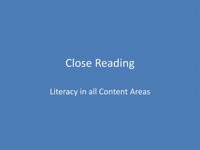 Close reading moves | PDF