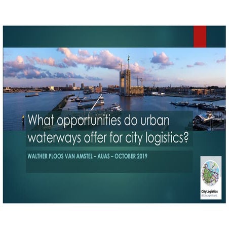 What opportunities do urban waterways offer for city logistics? | PDF