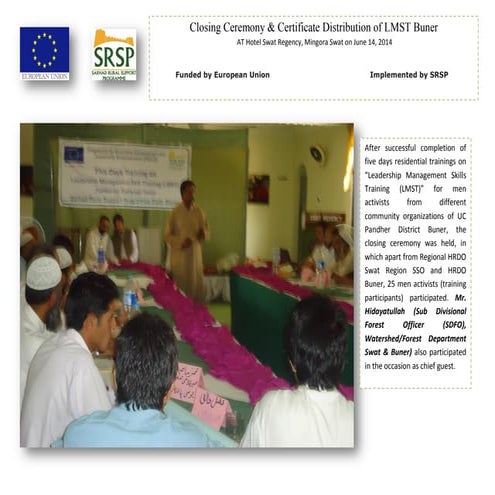 Closing Ceremony of Leadership Management Skill Training Buner. | PPT