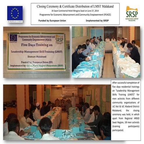 Closing ceremony of Leadership Management Skill Training Malakand. | PPT
