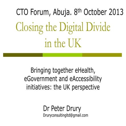 Closing the digital divide in the uk | PDF