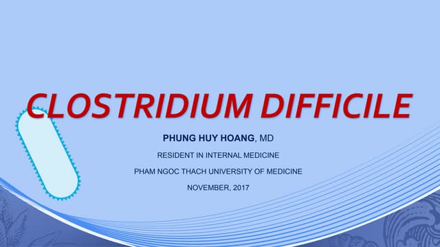 Clostridium Difficile Powerpoint Presentation Pptx 4896