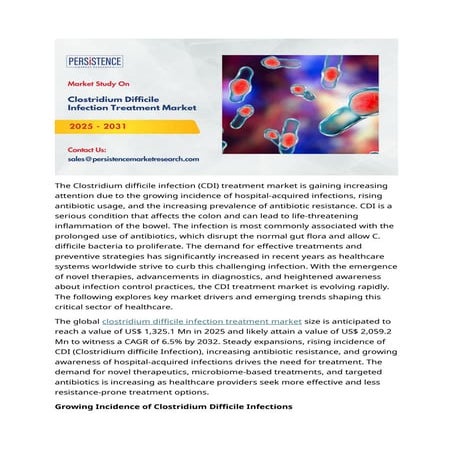 Clostridium Difficile Infection Treatment Market Opportunities in ...