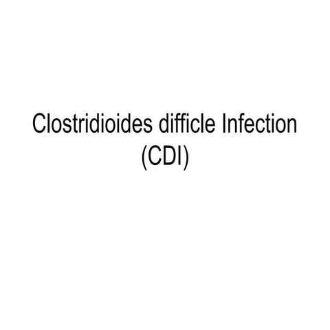 Clostridium difficile powerpoint presentation | PPTX