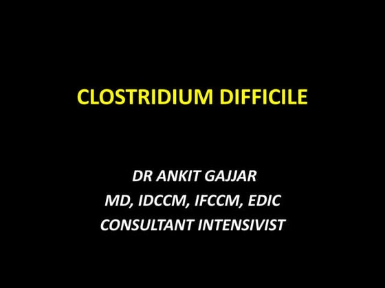 Clostridium difficile powerpoint presentation | PPT