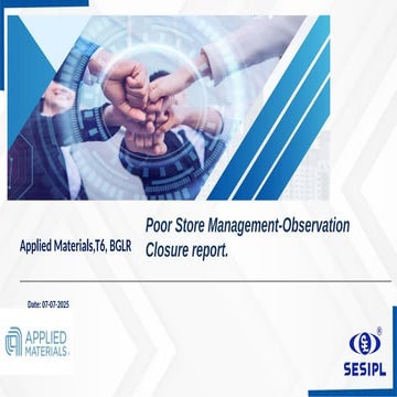 Closure Report PPT BNB -poor materials Management Observation.pptx