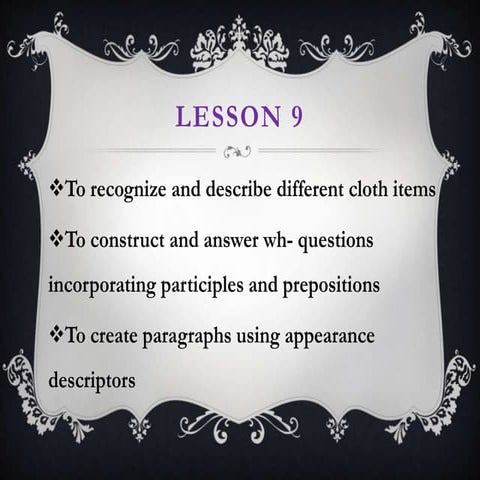 Cloth lesson | PPT
