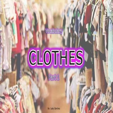 CLOTHES VOCABULARY/ PART 1 WOMEN`S CLOTHES | PPT