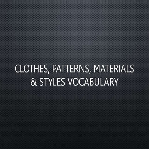 Clothes | PPTX | Women\'s Outerwear | Women\'s Clothing