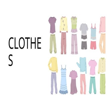CLOTHES vocabulary for kids english class | PPT