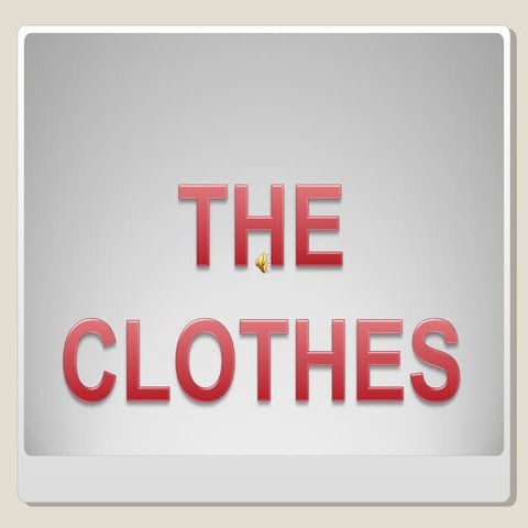 Clothes unit 3 | PPT