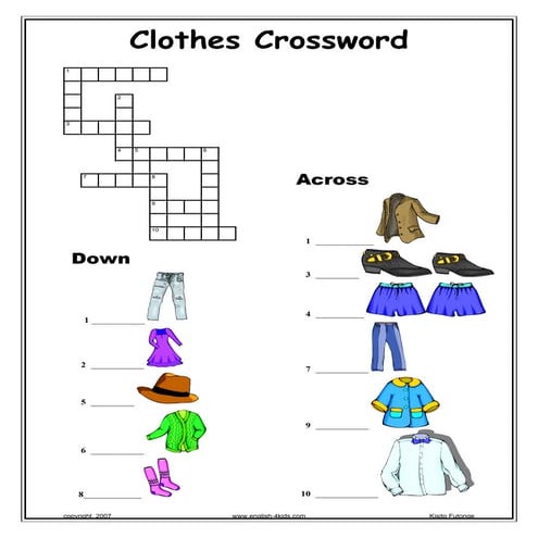 Clothes%20 crossword | PDF