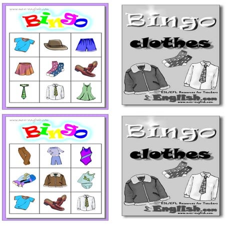 Clothes Bingo Bw | PDF