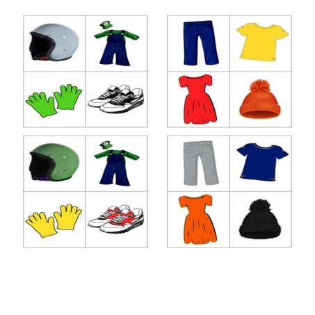 Clothes cards | DOCX