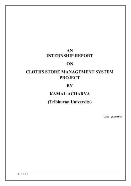 Stationary Store Management System | PPT