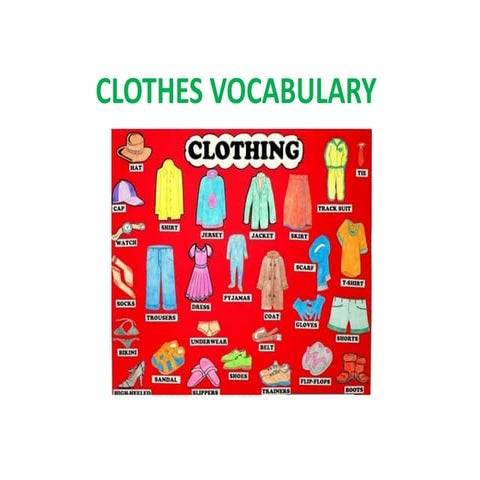 Clothes vocabulary | PPTX