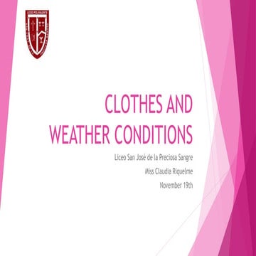 Clothes and weather | PPTX
