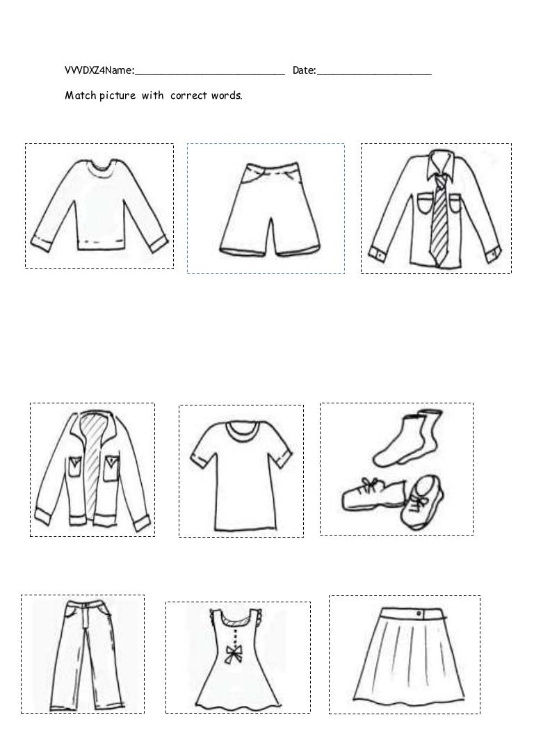 Clothes worksheet