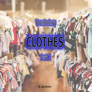 MEN'S CLOTHES VOCABULARY | PPTX