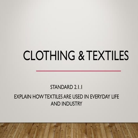 How textiles can be used in everyday life and industry | PPT
