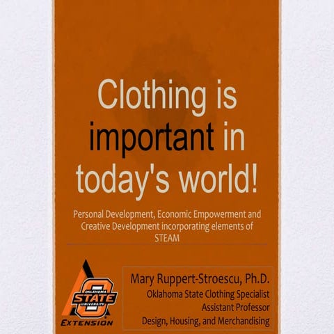 Clothing knowledge and economic improvement2016 | PPTX