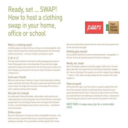 How to host a clothing swap in your home, school or office | PDF