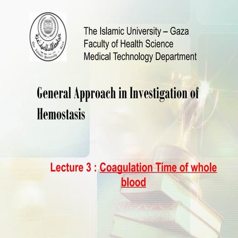 Clotting time - Coagulation of whole blood | PPT