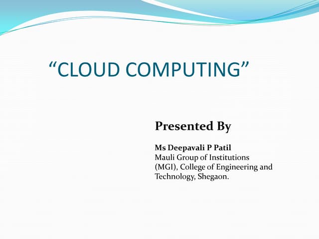 Unit 2 -Cloud Computing Architecture | PPT