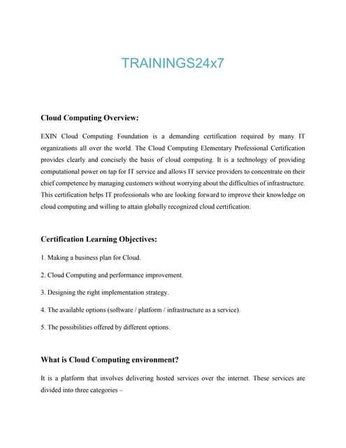 Cloud Computing Professional Presentation Pptx