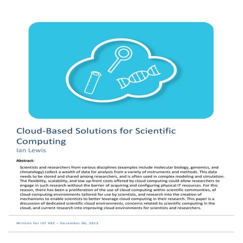 Cloud-Based Solutions for Scientific Computing | PDF | Cloud Computing ...