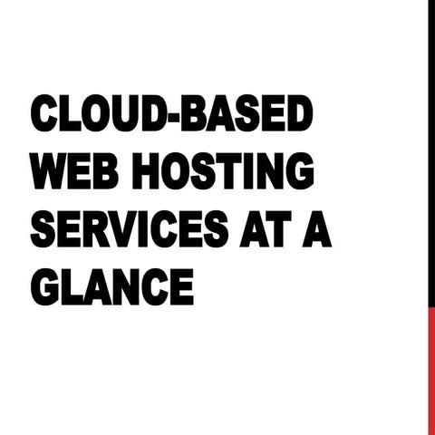Cloud-based web hosting services at a glance.pptx | Web Hosting | Internet