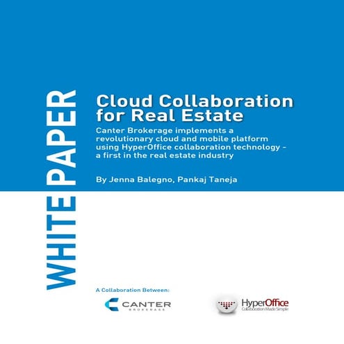 Cloud collaboration for the real estate | PDF | Real Estate